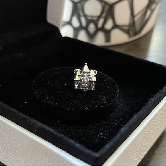 Pandora | Jewelry | Pandora Charm Sterling Silver Castle With 4k Gold ...